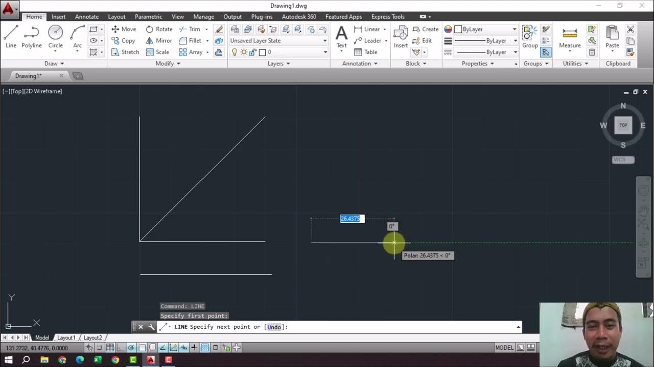 Tutorial Autocad Part 2 Cara Membuat Garis di Autocad - YouTube