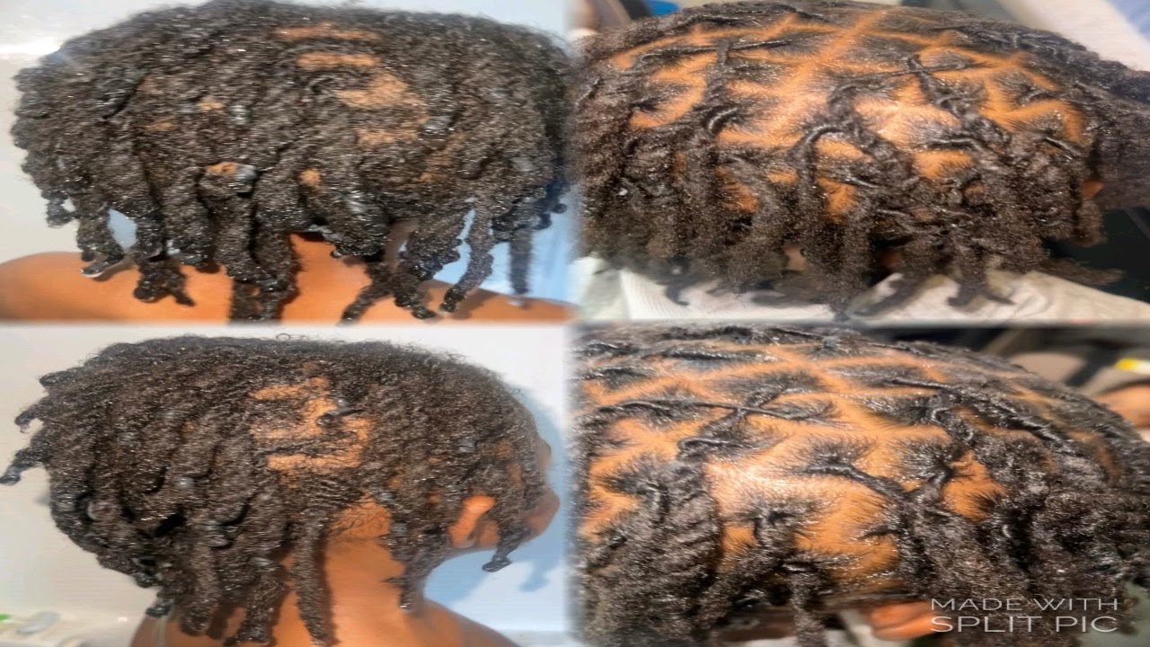 Retwisting my son's locs Before & After - YouTube