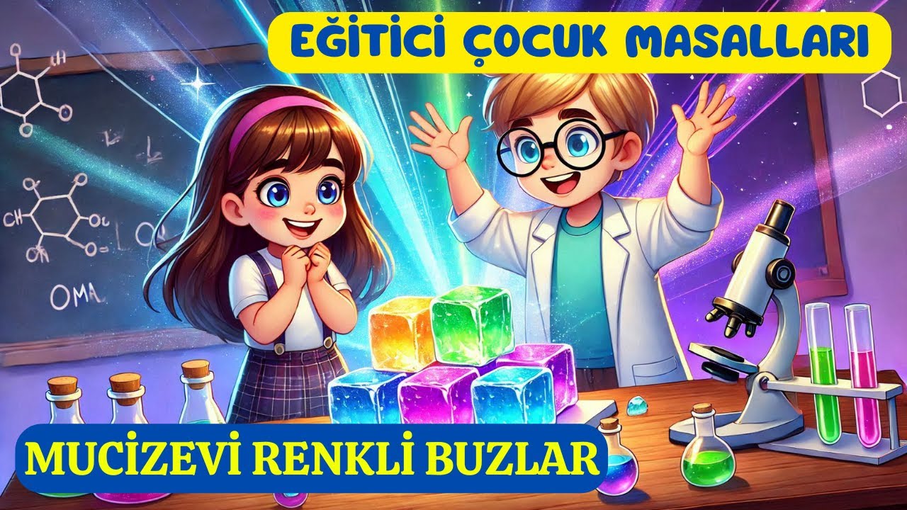 🌈 Mucizevi Renkli Buzlar: Naz ve Ömer’in Bilim Macerası | Çocuklar için ...