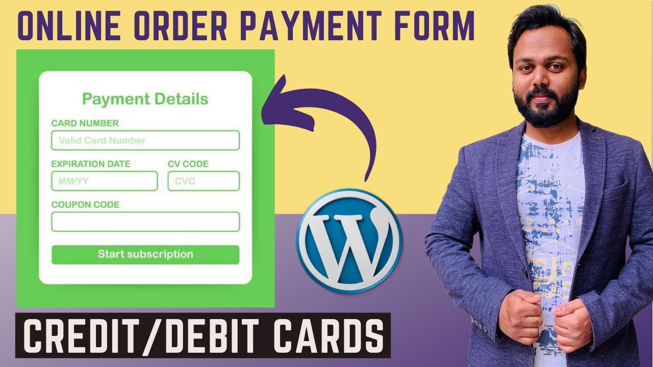 Create an Online Order Payment Form in WordPress - Credit/Debit Cards ...