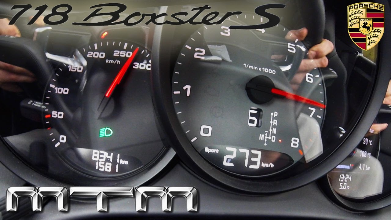 Porsche 718 Boxster S MTM ACCELERATION 0-273 km/h 415 HP - YouTube