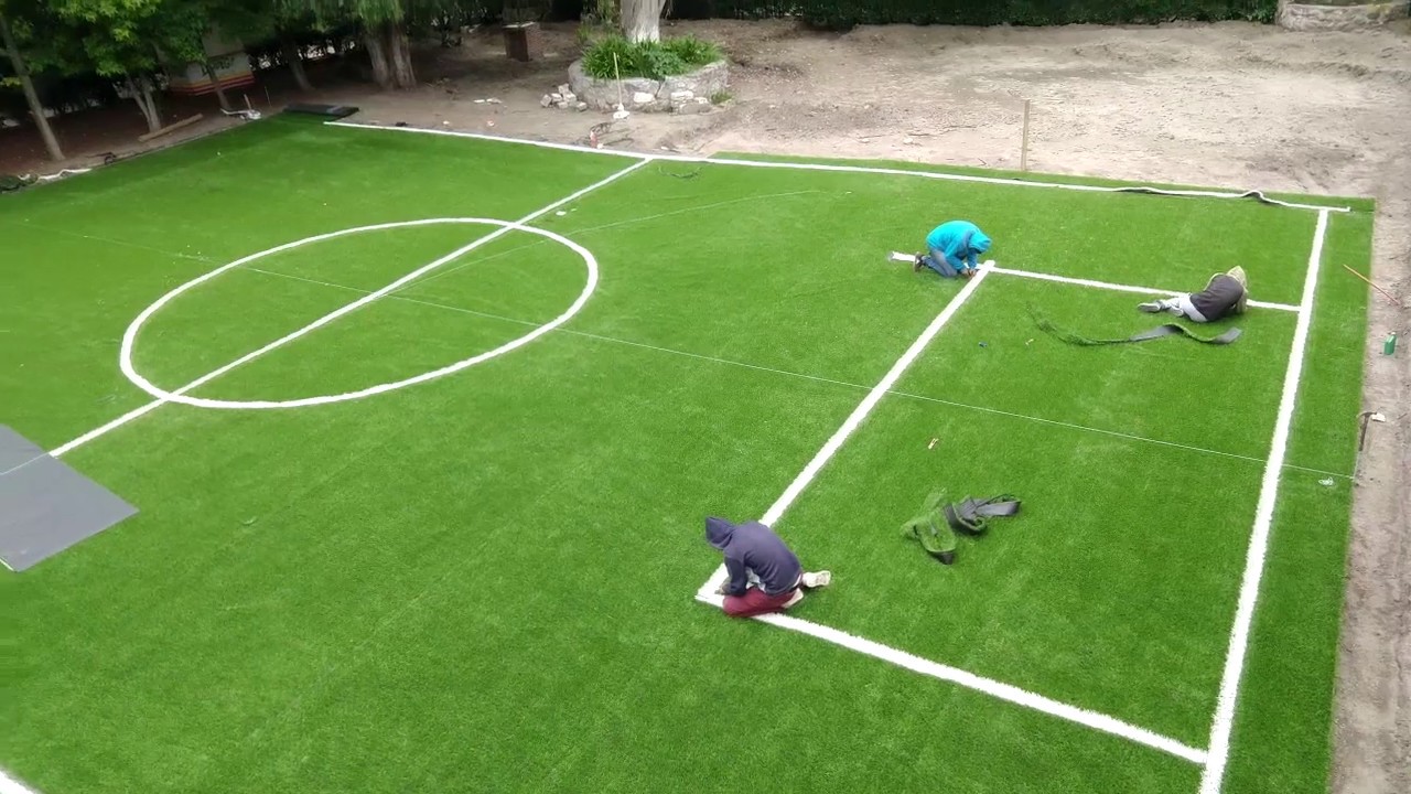Cancha de Fútbol de Pasto Sintético de 15m x 22.5 - YouTube