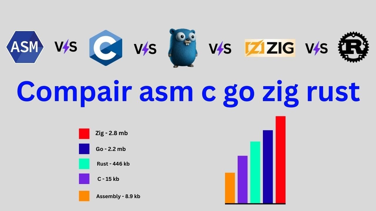 Compare with ASM | C | GO | ZIG | Rust || #comparison #asm #language # ...