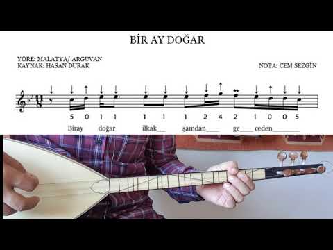 BİR AY DOĞAR  #solfej kısa sap bağlamada takmalı tezene çalışması