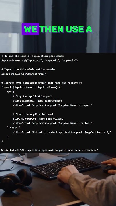 How To Restart Multiple App Pools In Iis Manager Powershelltraining Powershell Youtube 9599