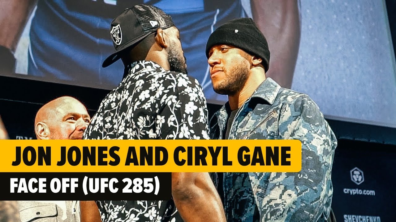 JON JONES AND CIRYL GANE FACE OFF (UFC 285) - YouTube