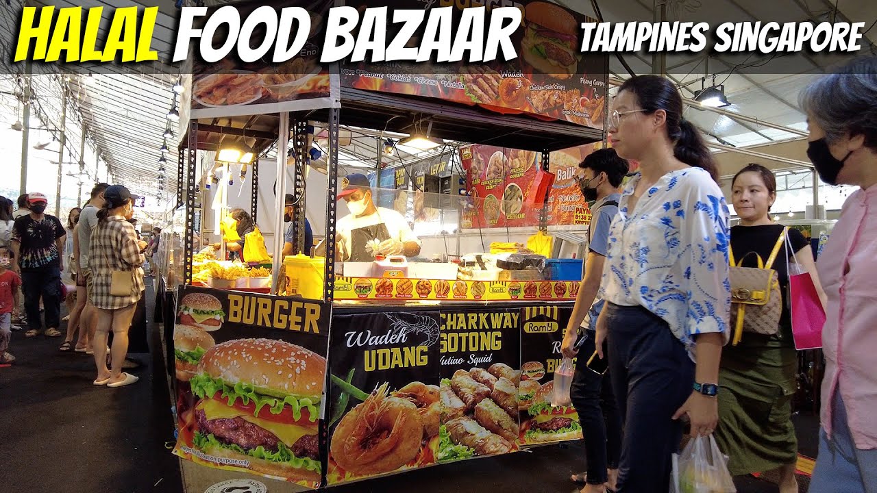 Halal Food Bazaar at Tampines Singapore | Bazaar Lambak - YouTube
