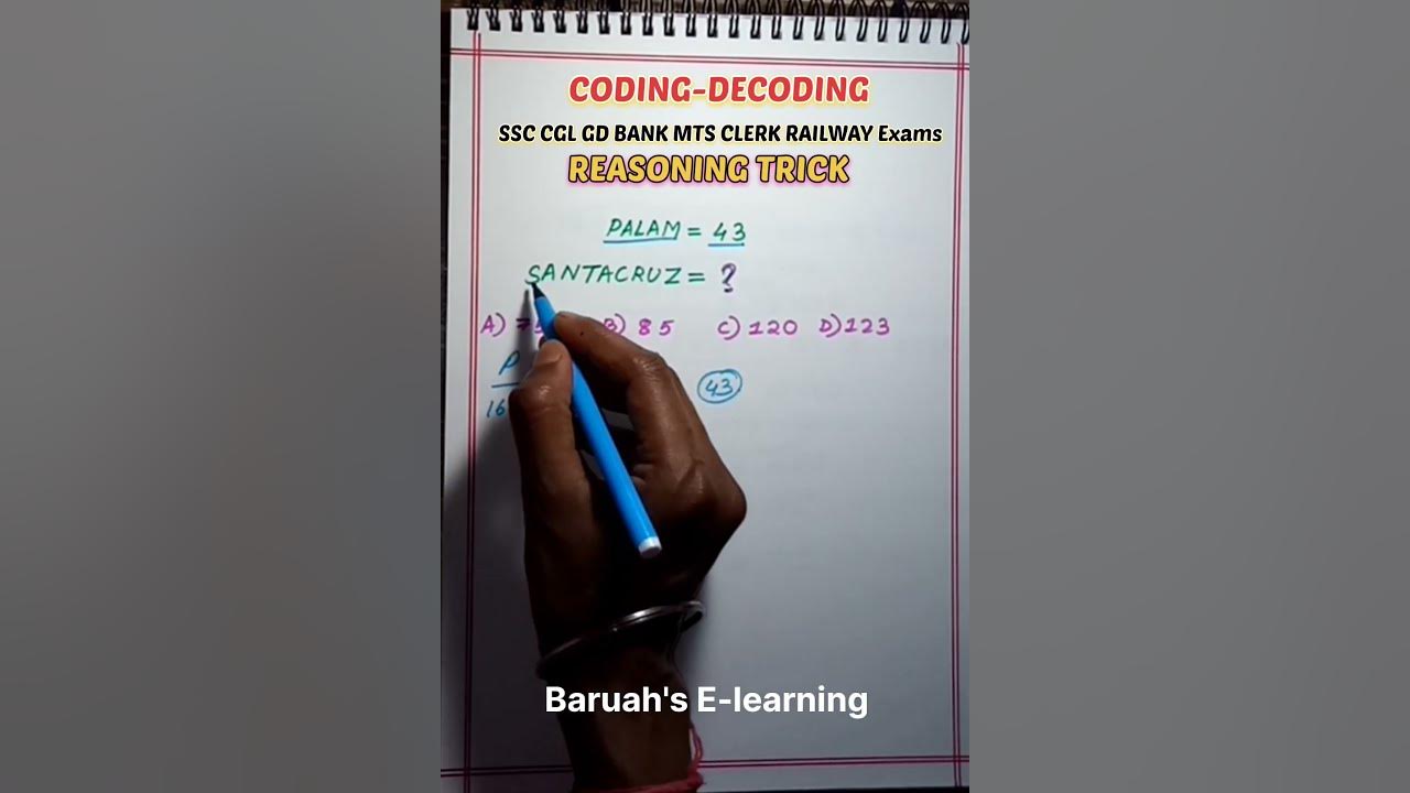 Coding-Decoding|Reasoning Tricks|Reasoning Classes for SSC-CGL GD Exam# ...