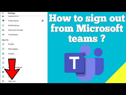 How to sign out from Microsoft teams app ? - YouTube