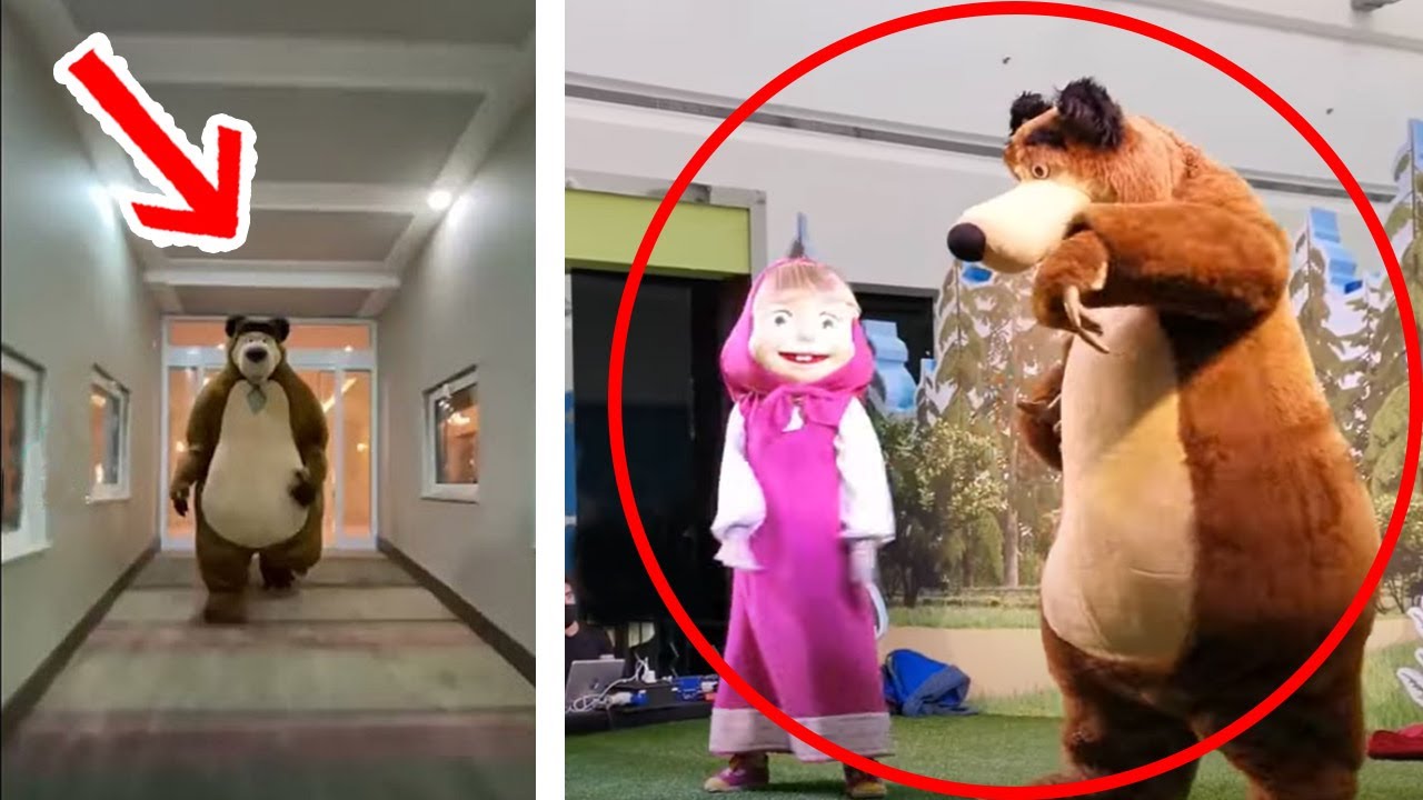 6 MASHA Y EL OSO CAPTADOS EN CAMARA - YouTube