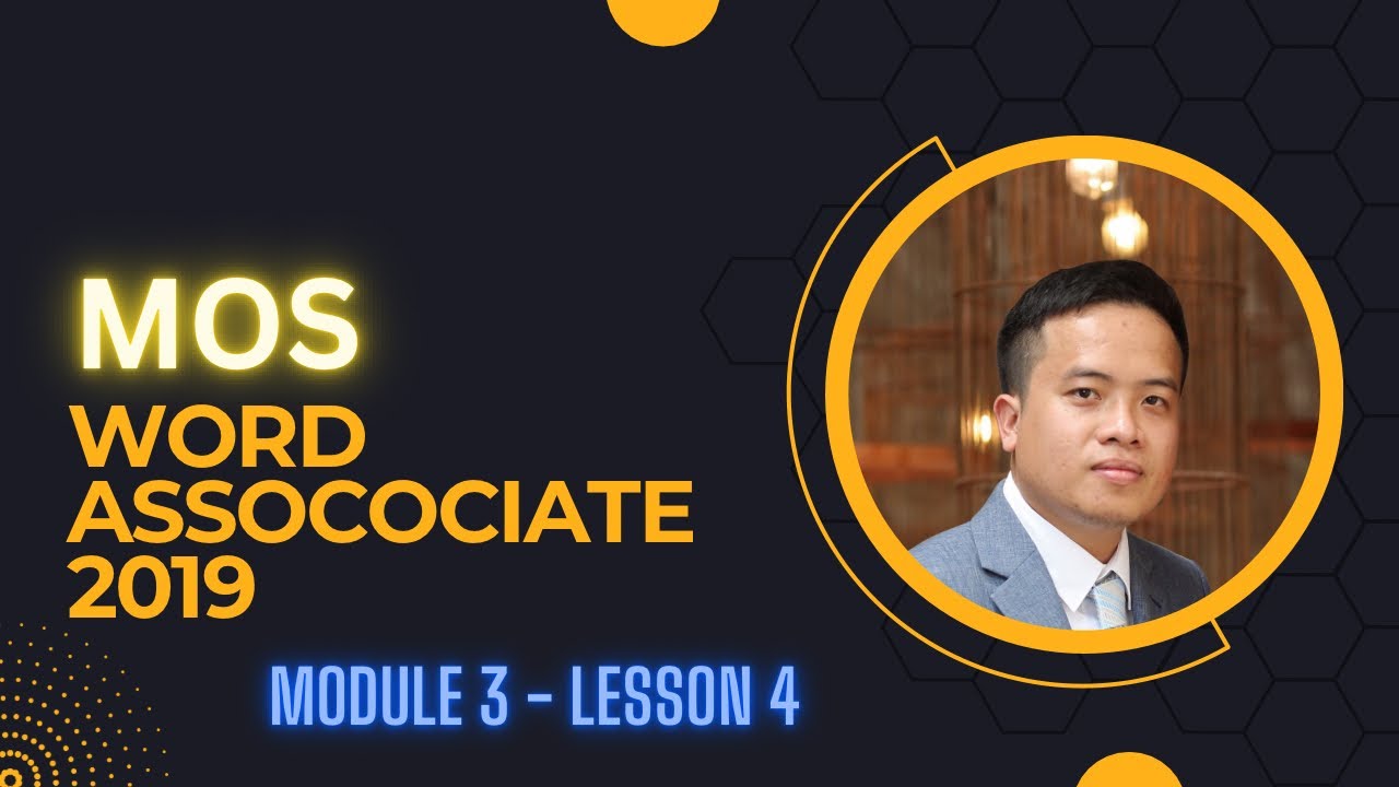 MOS Word Module 3 Lesson 4 #mos #microsoftoffice #word - YouTube