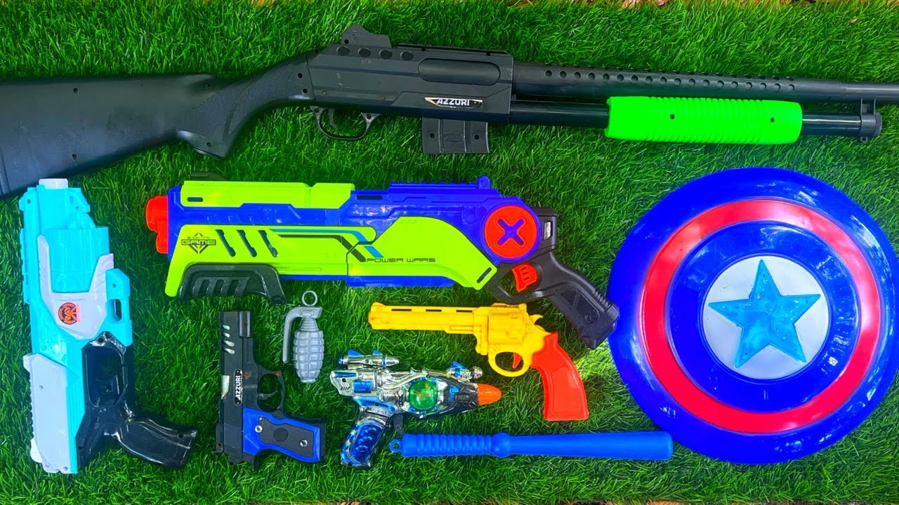 Wow..!! Mencari mainan, Nerf Wars, Granat, Block Pistol, Snapan, Tameng ...