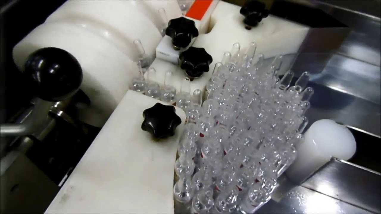 Bosch ERS 2010 high speed vial/ampoule labelling machine - YouTube