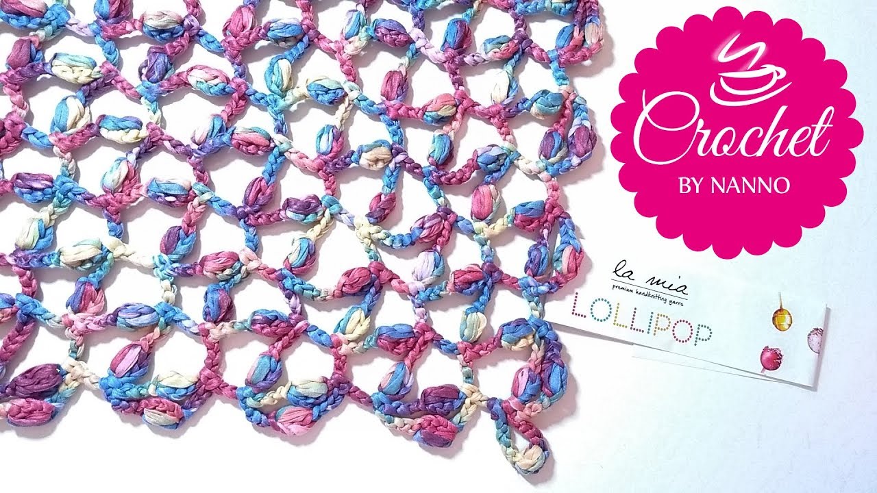 How to Crochet A Shawl #1 🍭 LOLLIPOP Easy The Crochet Shop by NANNO ...