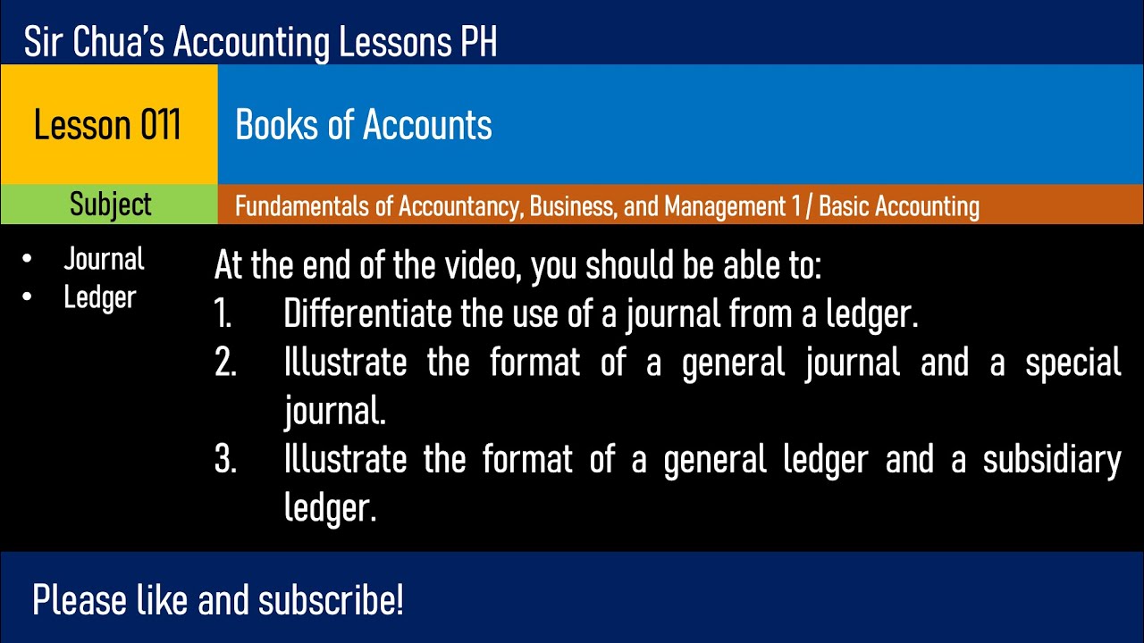 Lesson 011 Books Of Accounts YouTube lesson-011-books-of-accounts-youtube