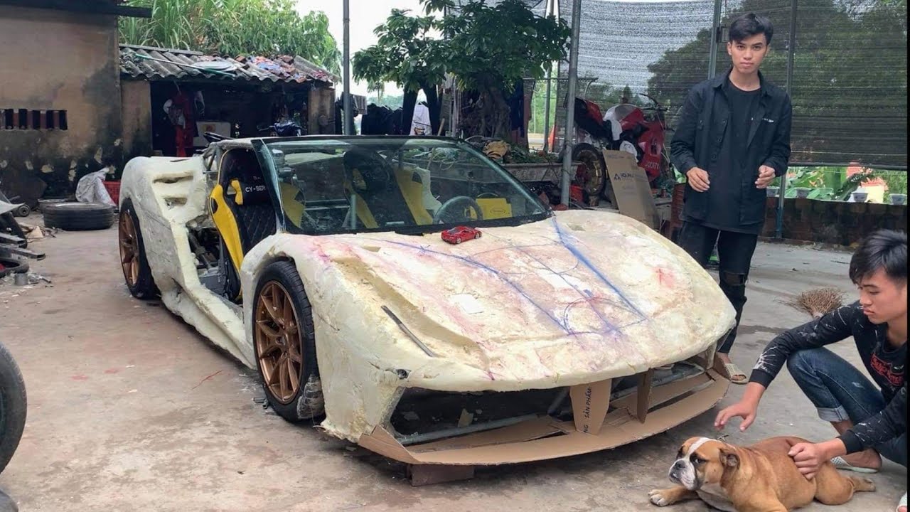 Tự Chế siêu xe Ferrari | Homemade Ferrari.DIY Ferrari super car - YouTube