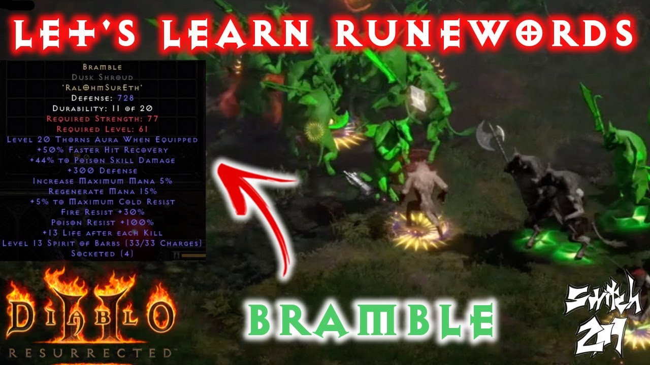 Let's Learn Runewords: Bramble - Diablo 2 Resurrected - YouTube