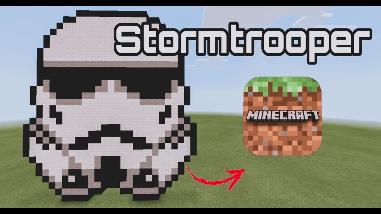 Minecraft: Stormtrooper Pixel Art - YouTube