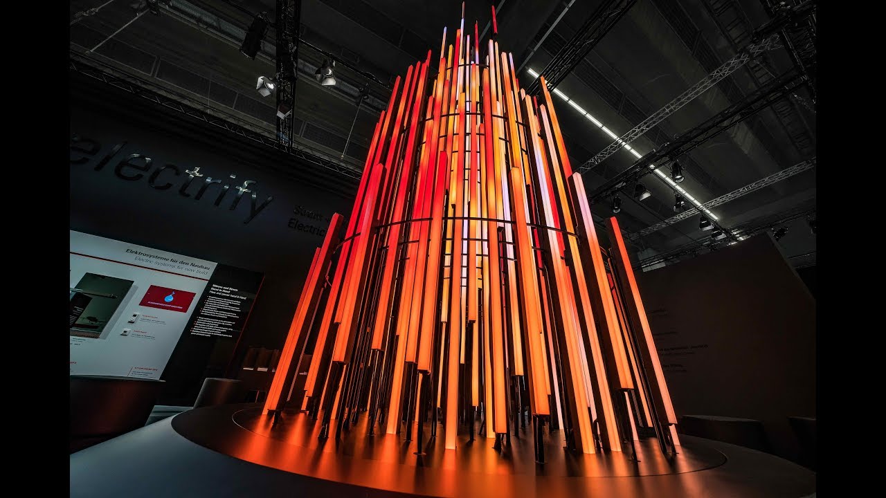 DIGITAL FIRE - volumetric light installation - YouTube