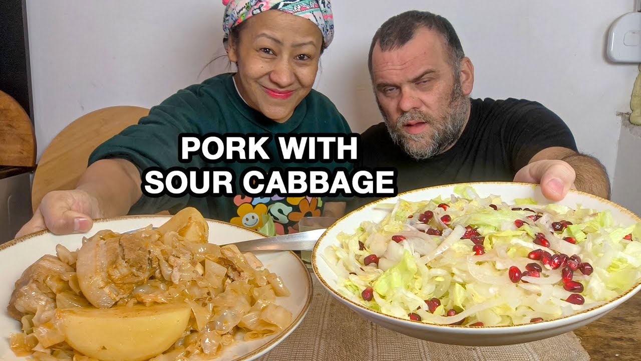 PORK BELLY WITH SOUR CABBAGE SERBIAN RECIPE/CAULIFLOWER SINGJU/SALAD ...