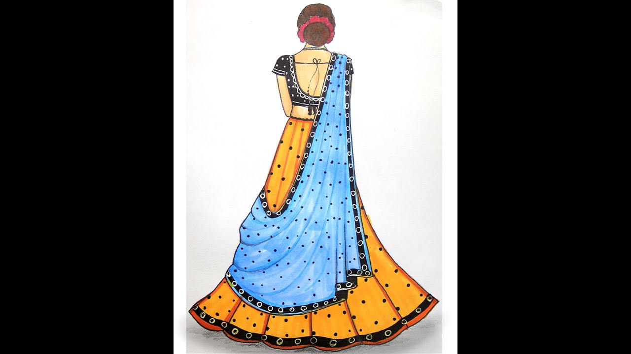 A Beautiful traditional Girl Drawing || Drawing idea for beginner ...