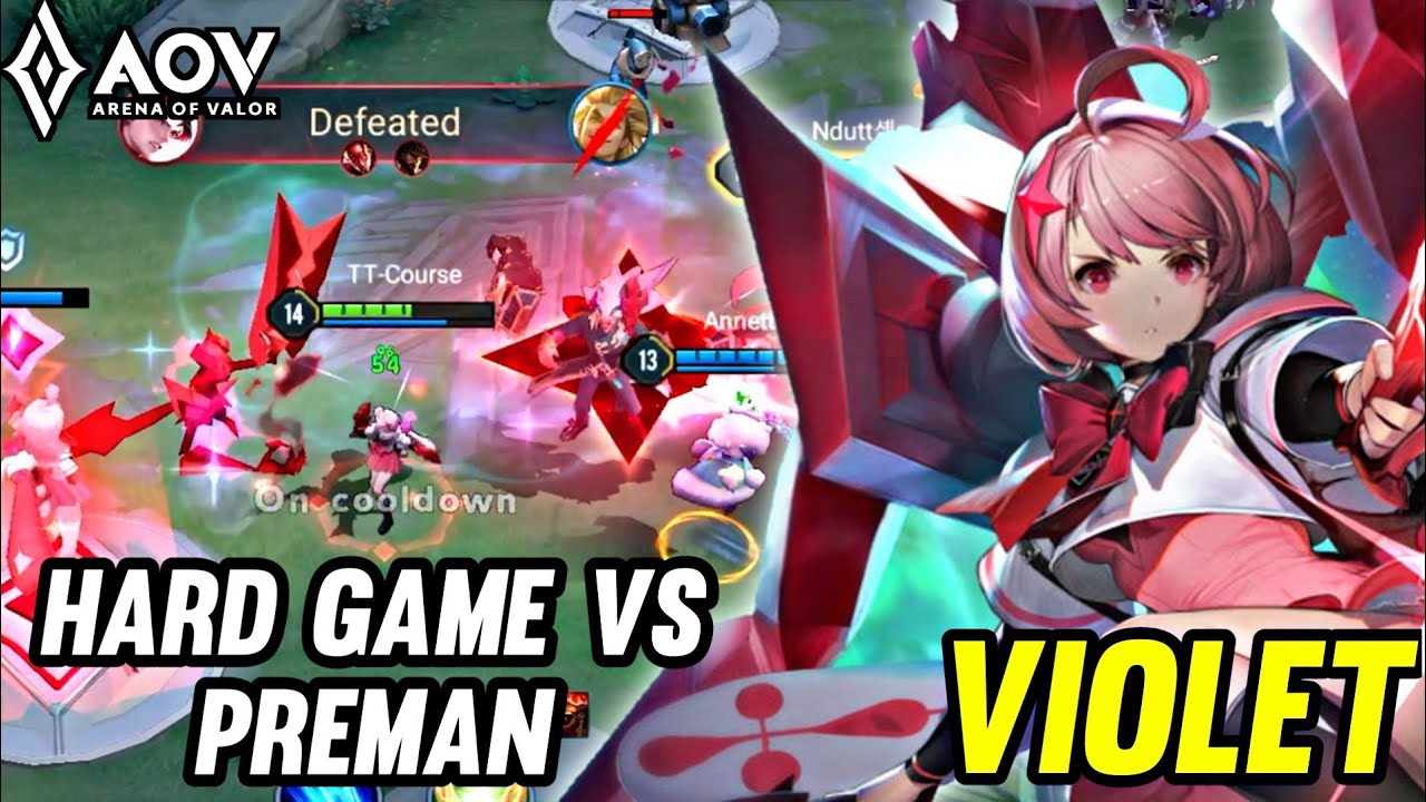AOV : VIOLET GAMEPLAY | HARD GAME | ARENA OF VALOR - YouTube