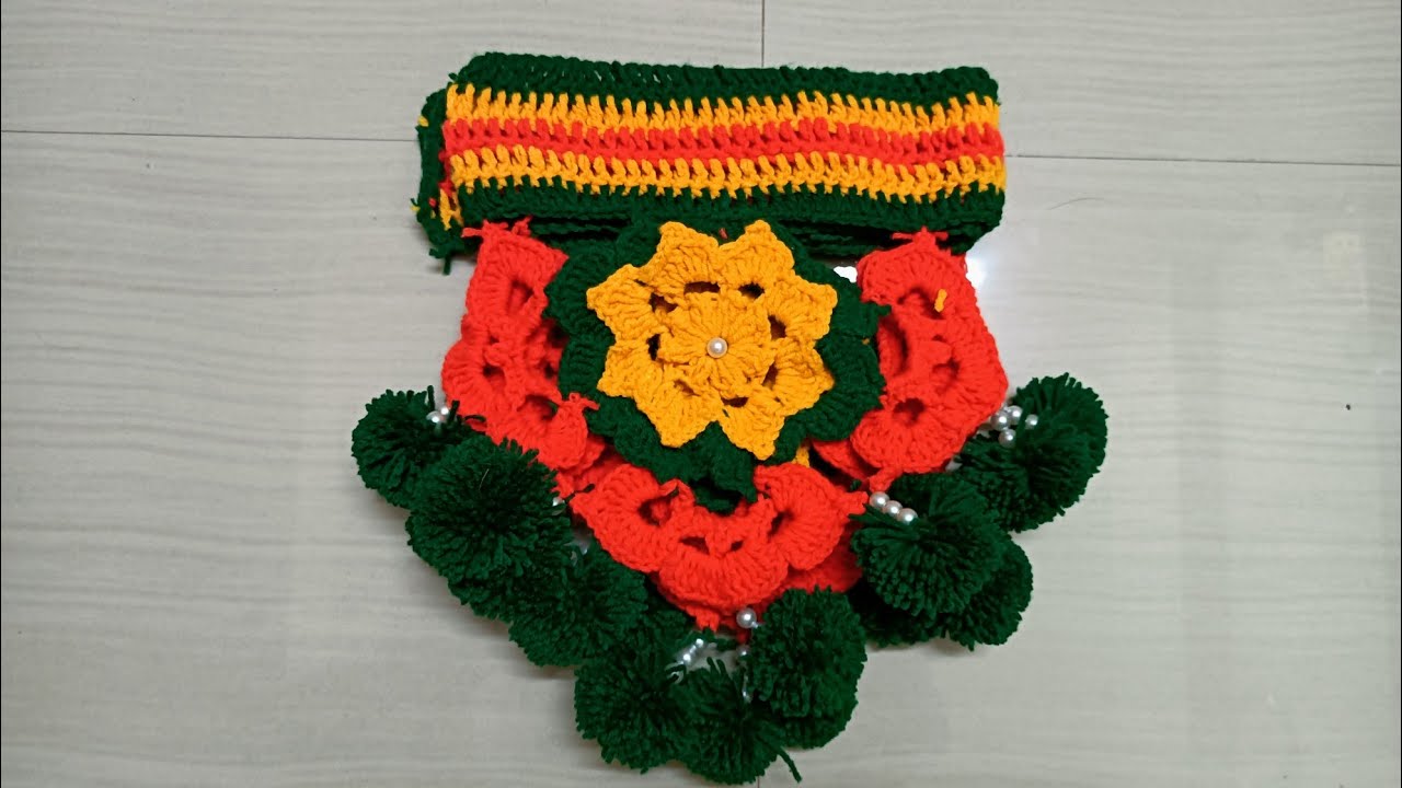 New woolen toran 2024|Gate parda design|Moti woolen toran|Crochet door ...