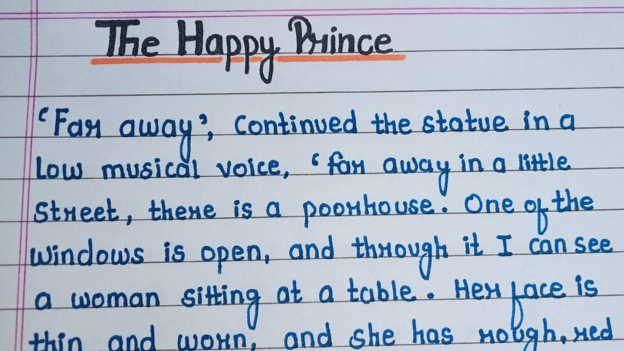 The happy prince story || story writing || short story writing || one ...