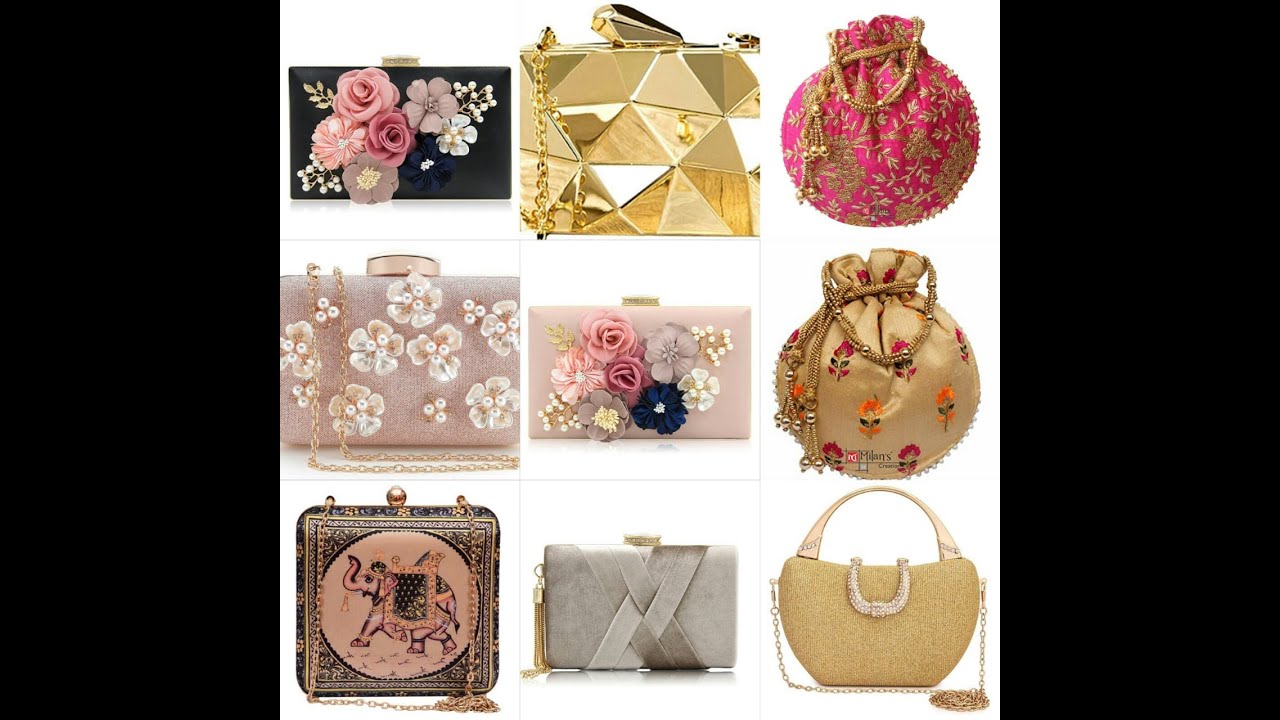 Latest collection of Elegant bridal hand purse, hand clutches - YouTube