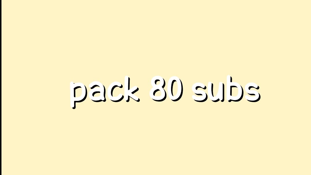 pack 80 subs! (stick nodes). link na descrição - YouTube