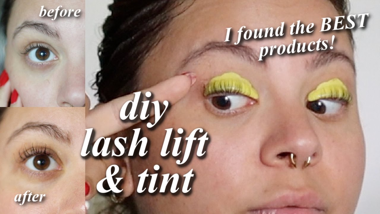 How to do a lash lift and tint at home // Super fast and easy with ...