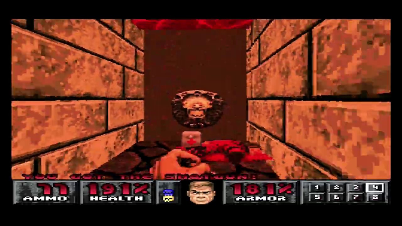 Doom (PS1) MAP 46: The Courtyard (100%) - YouTube