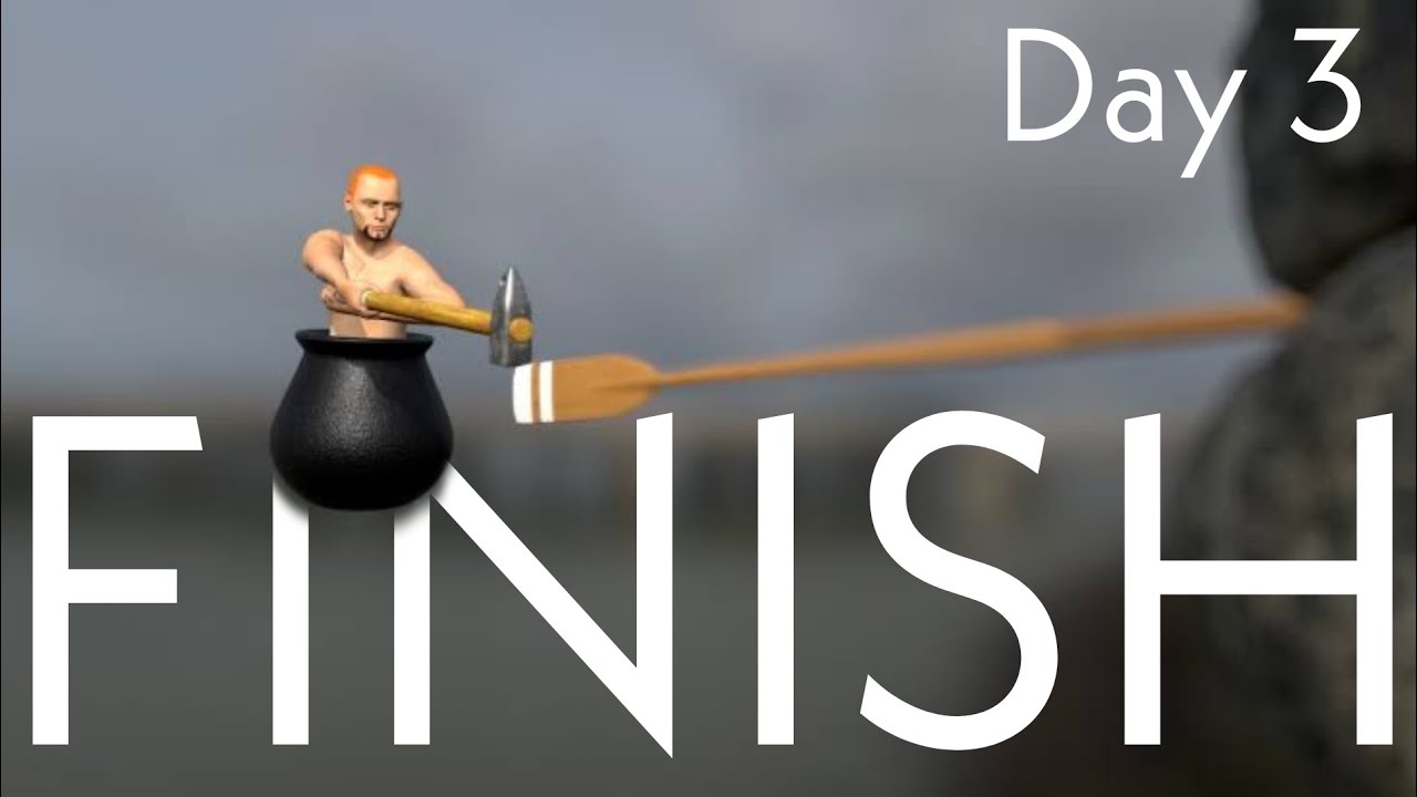 Getting Over It Game Play Day 3 Game Finish - YouTube