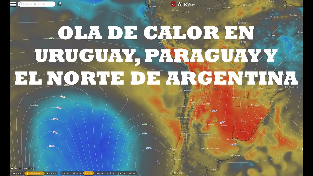 Ola de calor en Uruguay, Paraguay y norte de Argentina. 17-7-2020 - YouTube