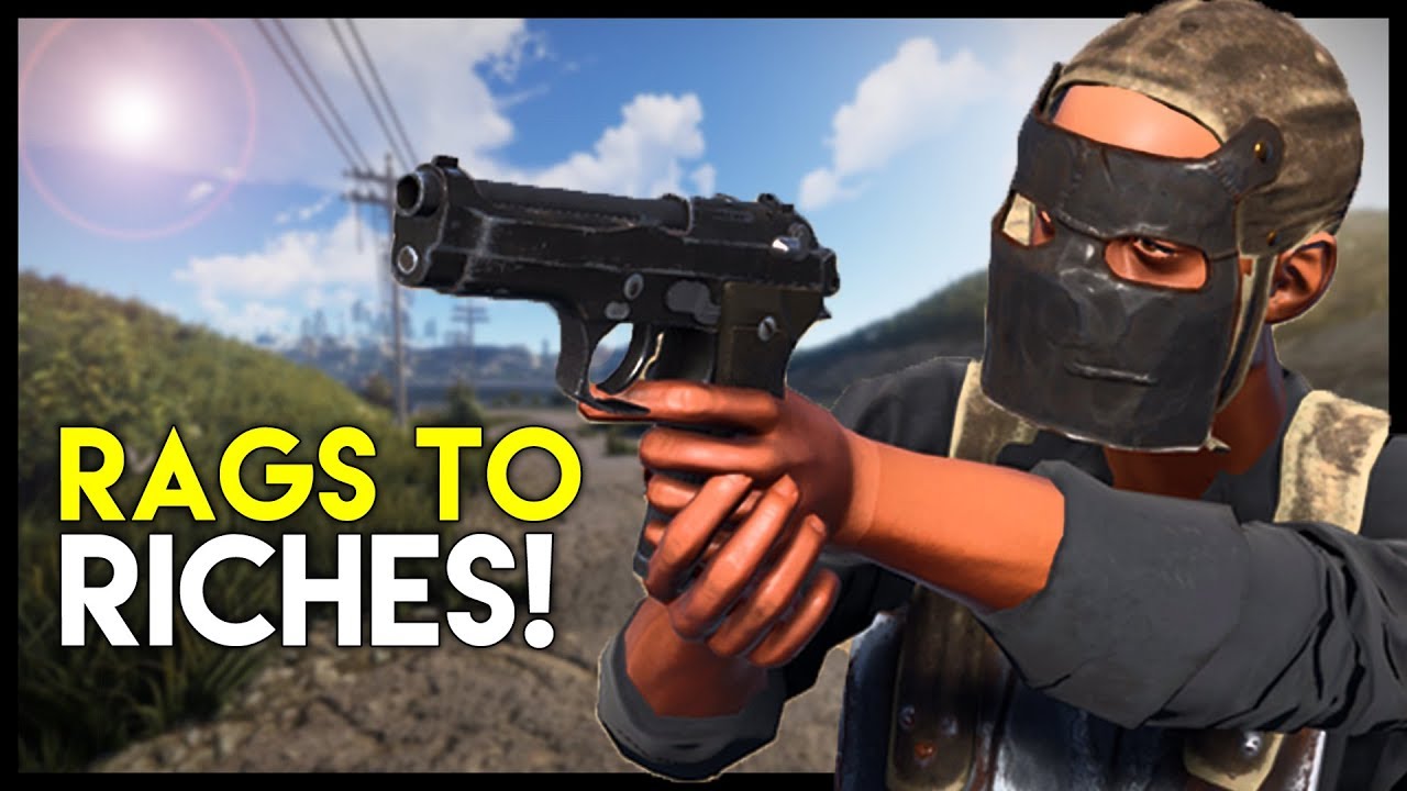 Rags to Riches - From Bow to M92 Beretta - Rust Gameplay - YouTube