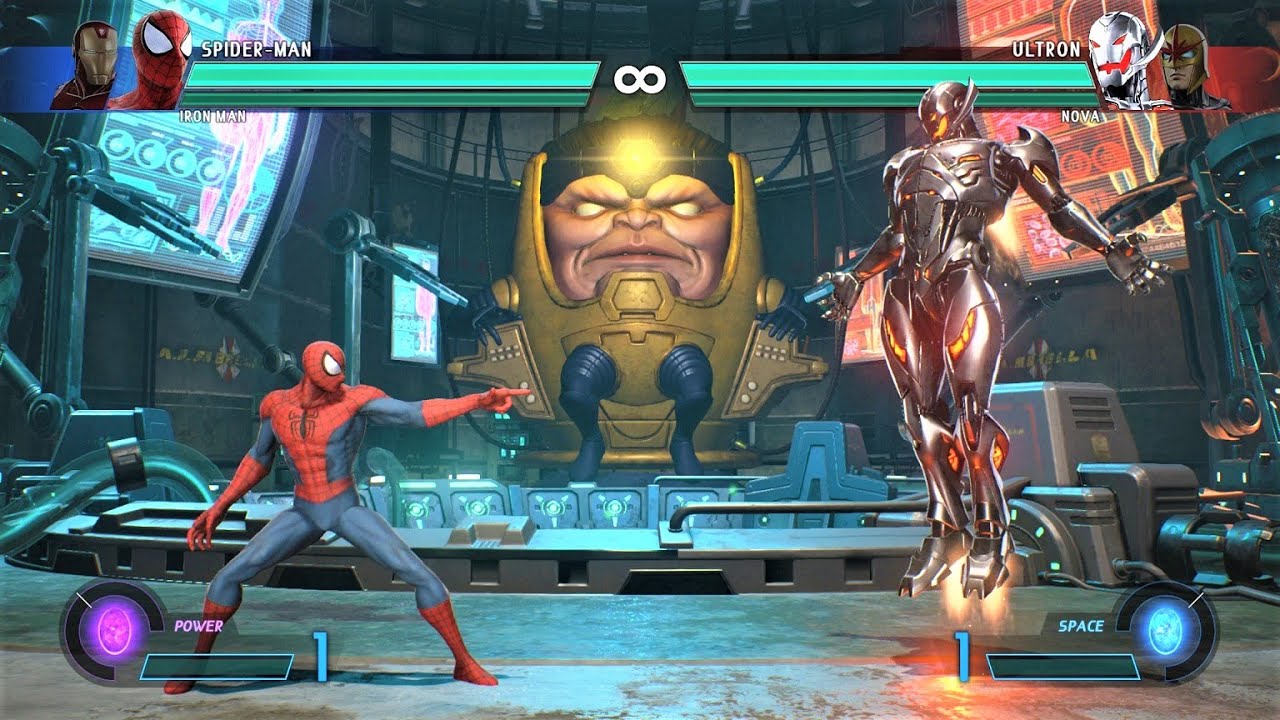 Spider-Man & Iron Man vs Ultron & Nova (Hardest AI) - Marvel vs Capcom ...