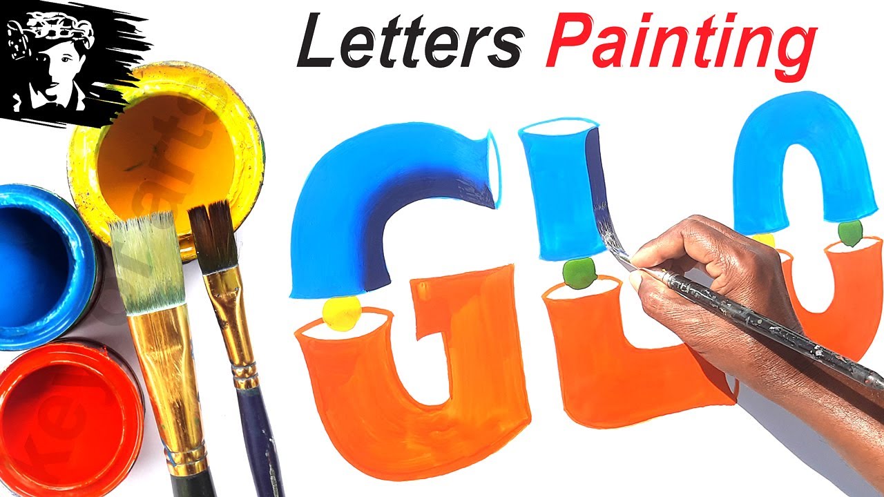 Amazing Painting 3D Writing in English Lettering Glory Design Color ...