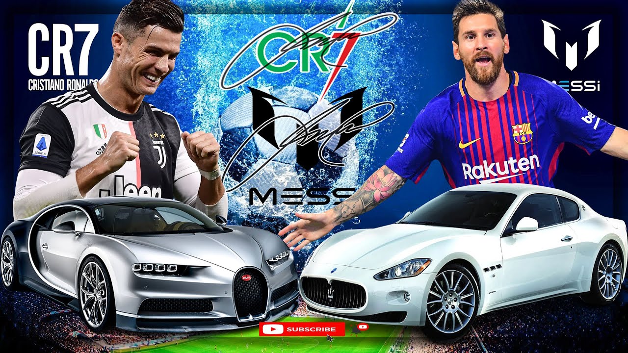 RONALDO vs MESSI (Bugatti Chiron vs Maserati GT) - YouTube