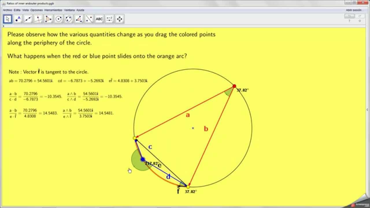 inner-and-outer-products-of-vectors-inscribed-in-a-circle-youtube