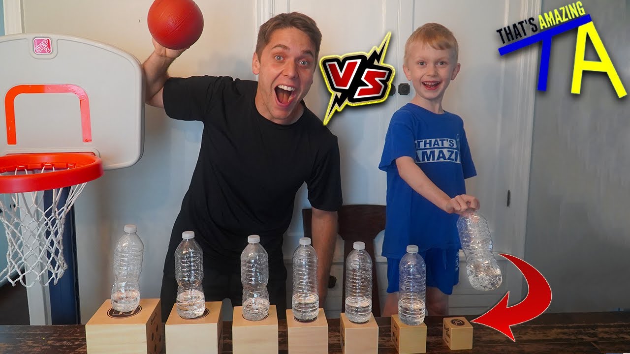 Challenging WATER BOTTLE FLIP GENIUS! Ft. That's Amazing - YouTube