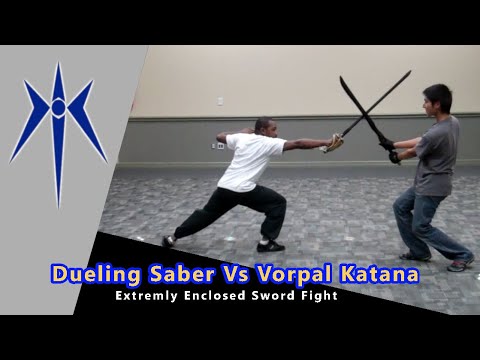 Dueling Saber vs Vorpal Katana (Extremely Enclosed Sword Fight) - YouTube