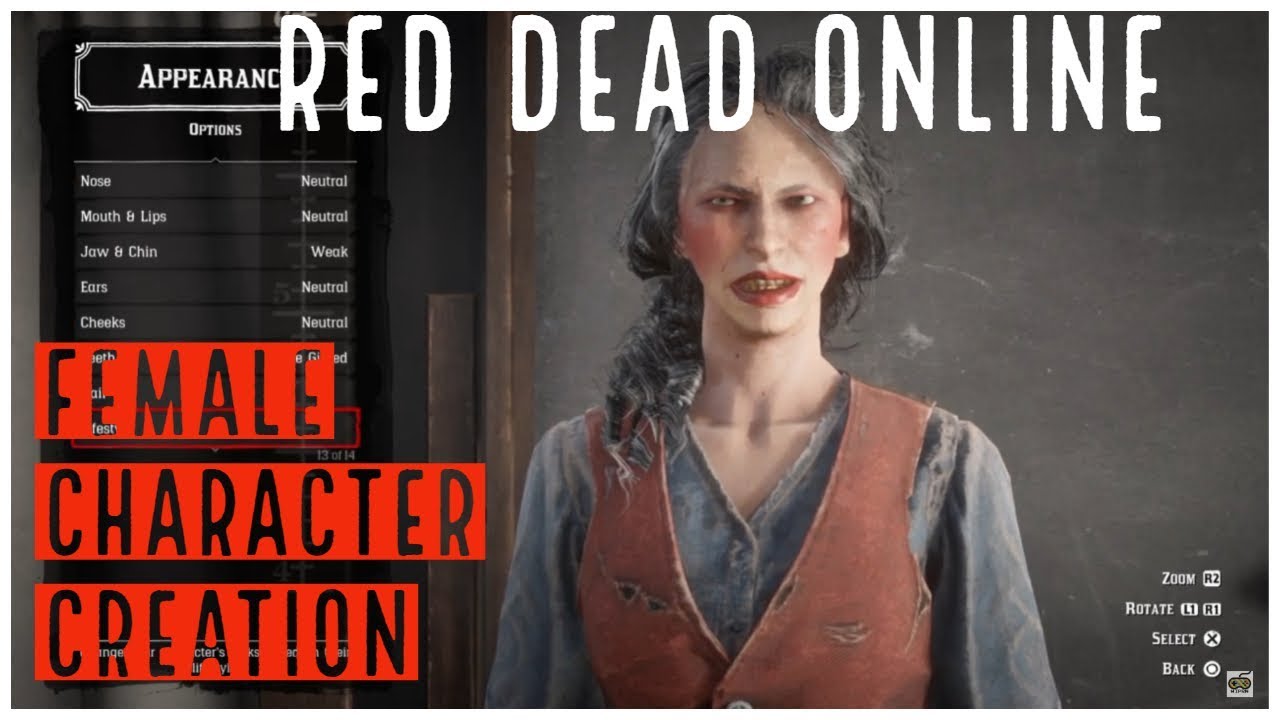 Red Dead Redemption 2 - Female Character Creation Online (all options ...