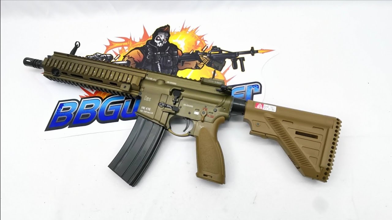 HK 416 A5 สีทราย ระบบแก๊ส GBBR : Umarex ร้าน BBGUNSTER - YouTube