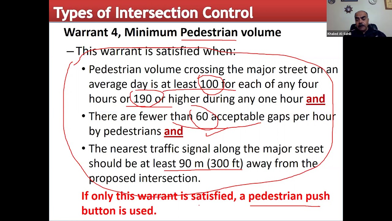 Traffic and Highway Engineering 23 Signal Warrant - YouTube