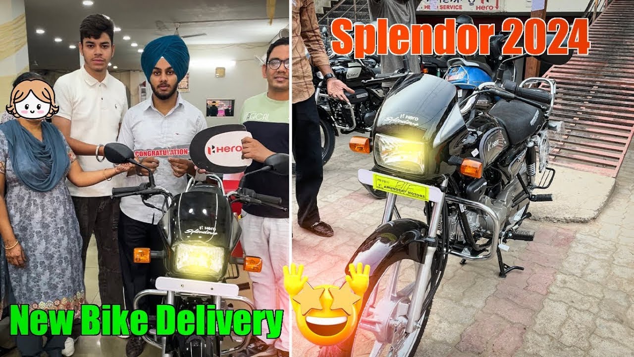 New Ride 🏍️ | Finally New Bike Delivery 😍 | Splendor 2024 Model | Sukh ...