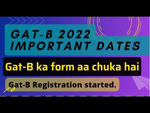 Gat B 2022 Important Dates | gate 2022 application form - YouTube