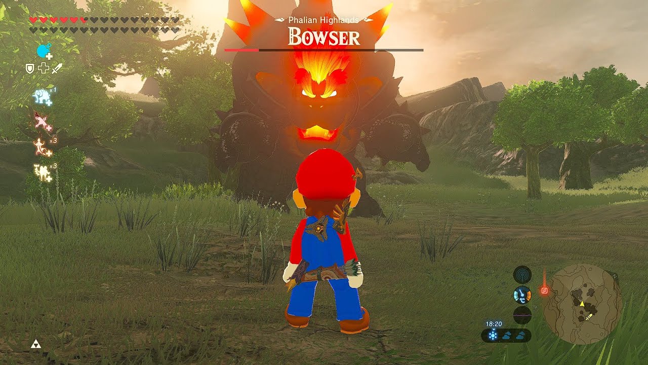 Mario VS Fury Bowser in BOTW - The Legend of Zelda Breath of the Wild ...