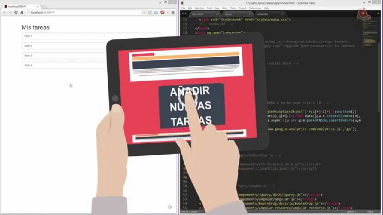 17.- Curso de AngularJS. Creación de una aplicación con Yeoman(II) - YouTube