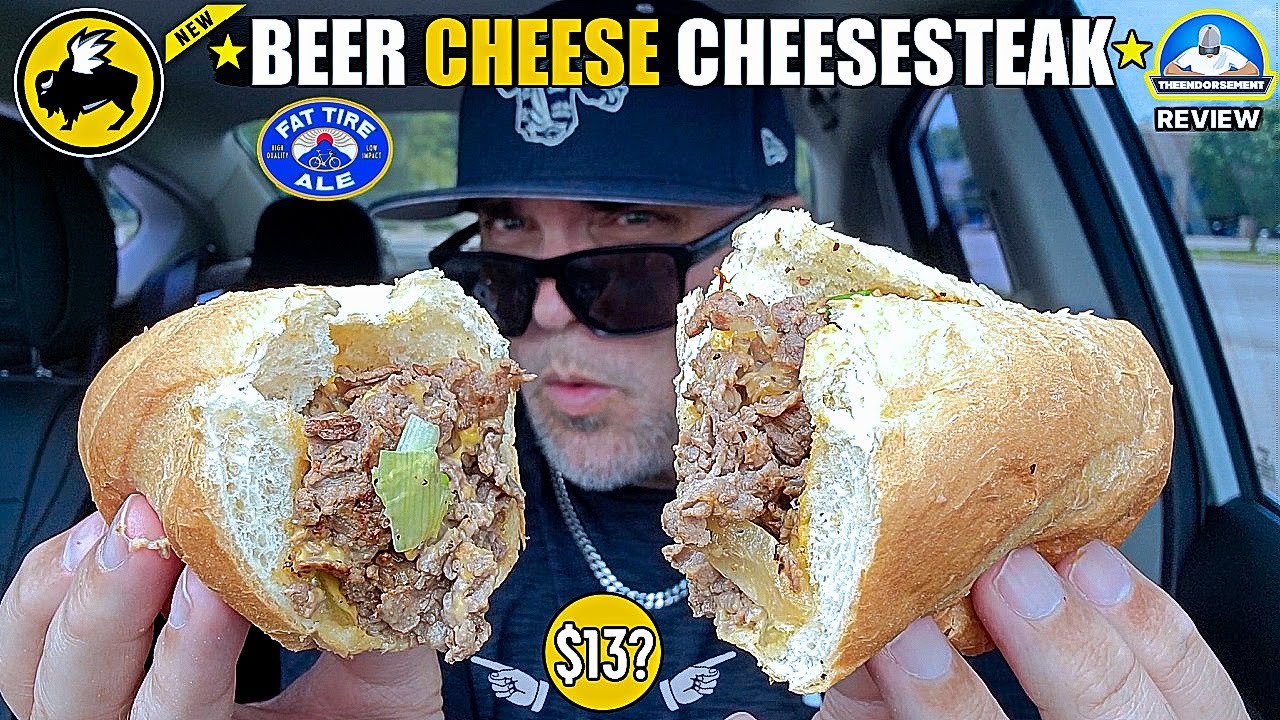 Buffalo Wild Wings® Beer Cheese Cheesesteak Review! 🍺🧀🥩 | Fat Tire® Ale ...