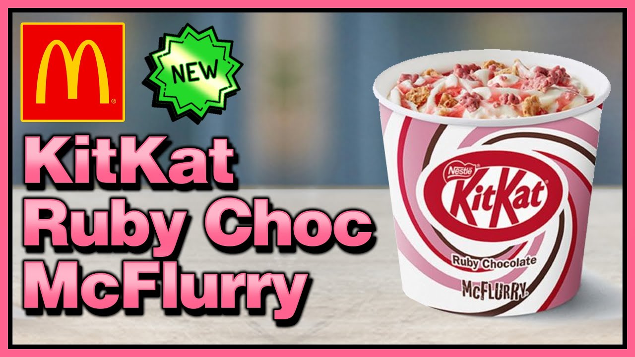 McDonald's KitKat Ruby Chocolate McFlurry Review - YouTube